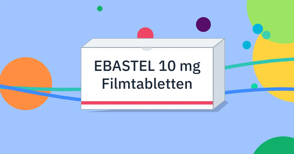 Symbolbild: Packung mit der Aufschrift EBASTEL 10 mg Filmtabletten (PZN 07275728) – Verfügbarkeit und Bezug in Apotheken in Frankfurt am Main