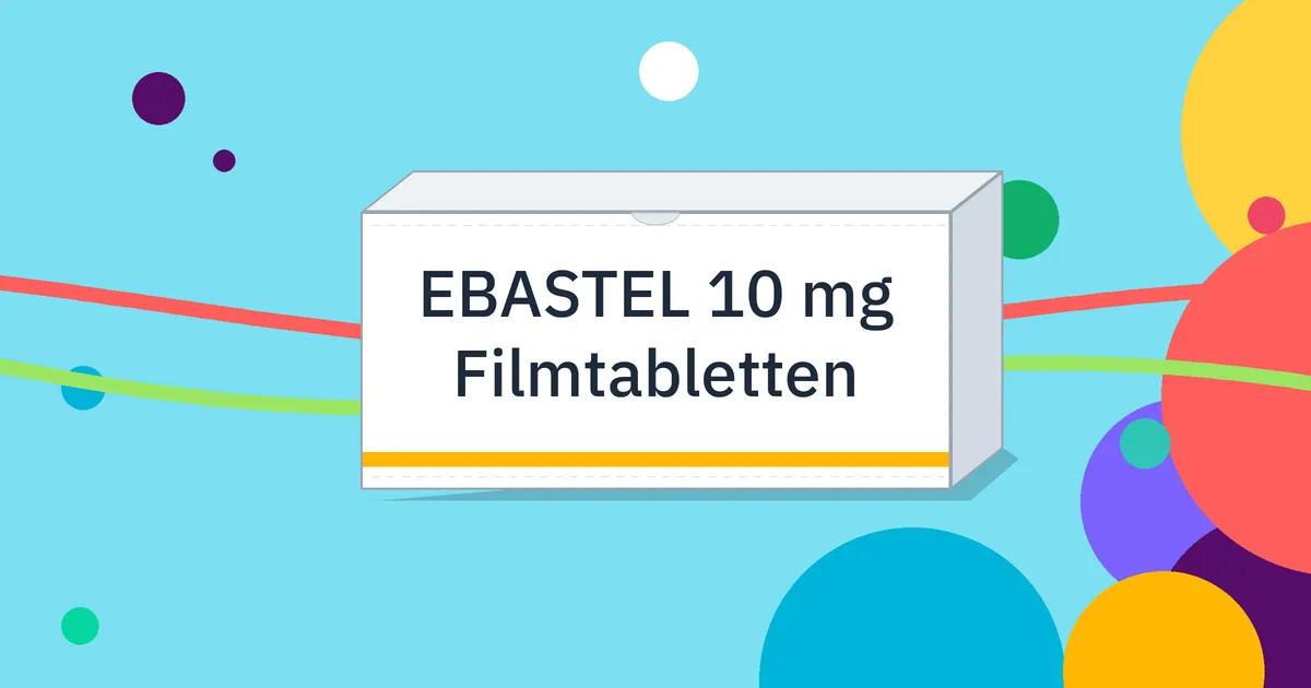 Symbolbild: Packung mit der Aufschrift EBASTEL 10 mg Filmtabletten (PZN 15255645) – Verfügbarkeit und Bezug in Apotheken in Frankfurt am Main