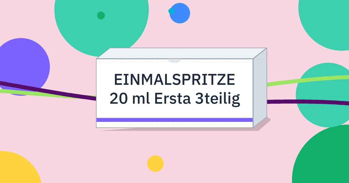 Symbolbild: Packung mit der Aufschrift EINMALSPRITZE 20 ml Ersta 3teilig (PZN 03171044) – Verfügbarkeit und Bezug in Apotheken in Frankfurt am Main