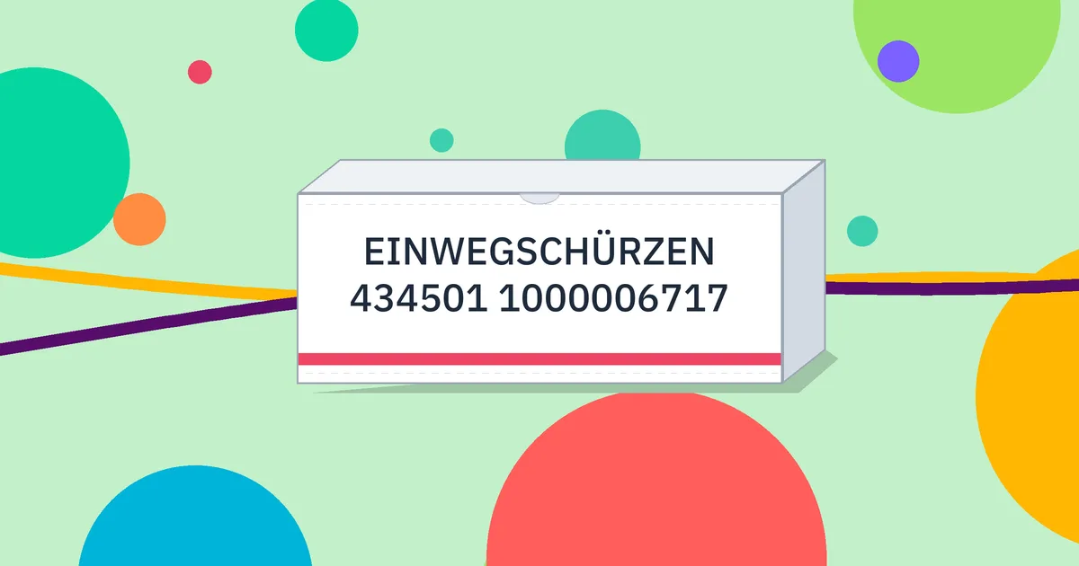 Symbolbild: Packung mit der Aufschrift EINWEGSCHÜRZEN 434501 1000006717 (PZN 02165461) – Verfügbarkeit und Bezug in Apotheken in Frankfurt am Main