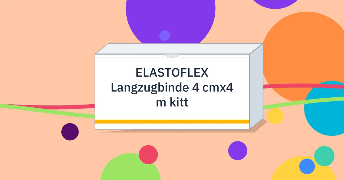 Symbolbild: Packung mit der Aufschrift ELASTOFLEX Langzugbinde 4 cmx4 m kitt (PZN 17175620) – Verfügbarkeit und Bezug in Apotheken in Frankfurt am Main