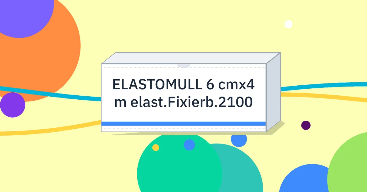 Symbolbild: Packung mit der Aufschrift ELASTOMULL 6 cmx4 m elast.Fixierb.2100 (PZN 18074832) – Verfügbarkeit und Bezug in Apotheken in Frankfurt am Main