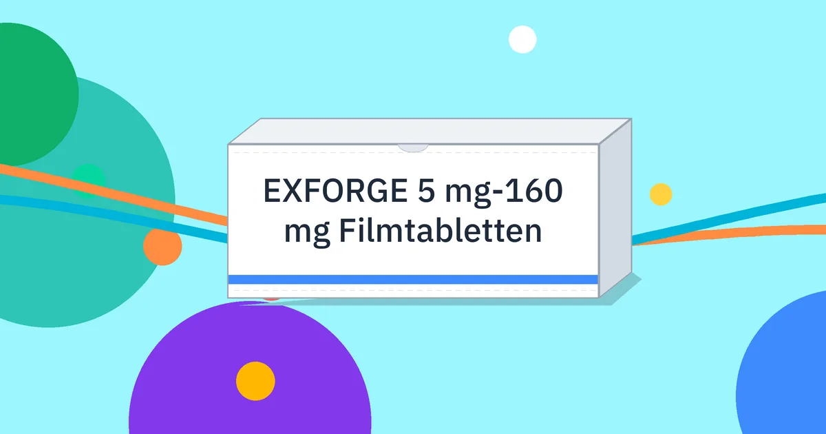 Symbolbild: Packung mit der Aufschrift EXFORGE 5 mg-160 mg Filmtabletten (PZN 01231799) – Verfügbarkeit und Bezug in Apotheken in Frankfurt am Main