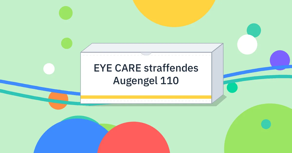 Symbolbild: Packung mit der Aufschrift EYE CARE straffendes Augengel 110 (PZN 00626277) – Verfügbarkeit und Bezug in Apotheken in Frankfurt am Main