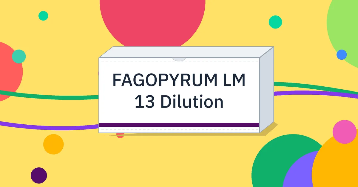 Symbolbild: Packung mit der Aufschrift FAGOPYRUM LM 13 Dilution (PZN 13486493) – Verfügbarkeit und Bezug in Apotheken in Frankfurt am Main