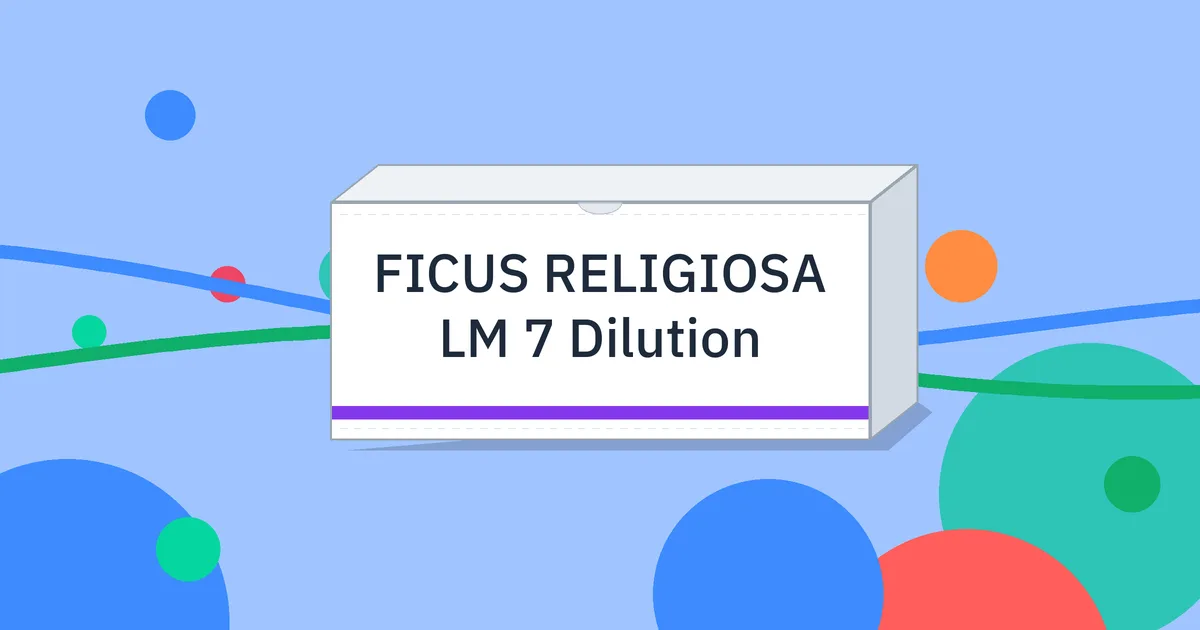 Symbolbild: Packung mit der Aufschrift FICUS RELIGIOSA LM 7 Dilution (PZN 12853914) – Verfügbarkeit und Bezug in Apotheken in Frankfurt am Main