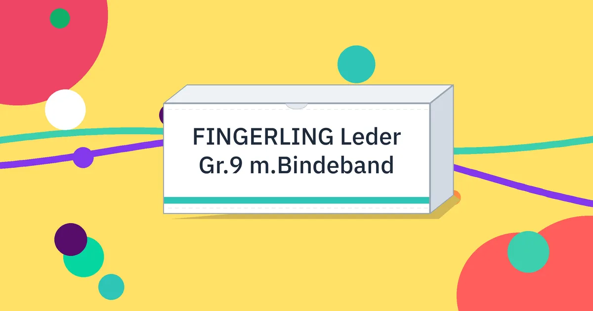 Symbolbild: Packung mit der Aufschrift FINGERLING Leder Gr.9 m.Bindeband (PZN 04837290) – Verfügbarkeit und Bezug in Apotheken in Frankfurt am Main