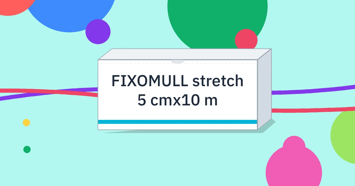 Symbolbild: Packung mit der Aufschrift FIXOMULL stretch 5 cmx10 m (PZN 17163775) – Verfügbarkeit und Bezug in Apotheken in Frankfurt am Main