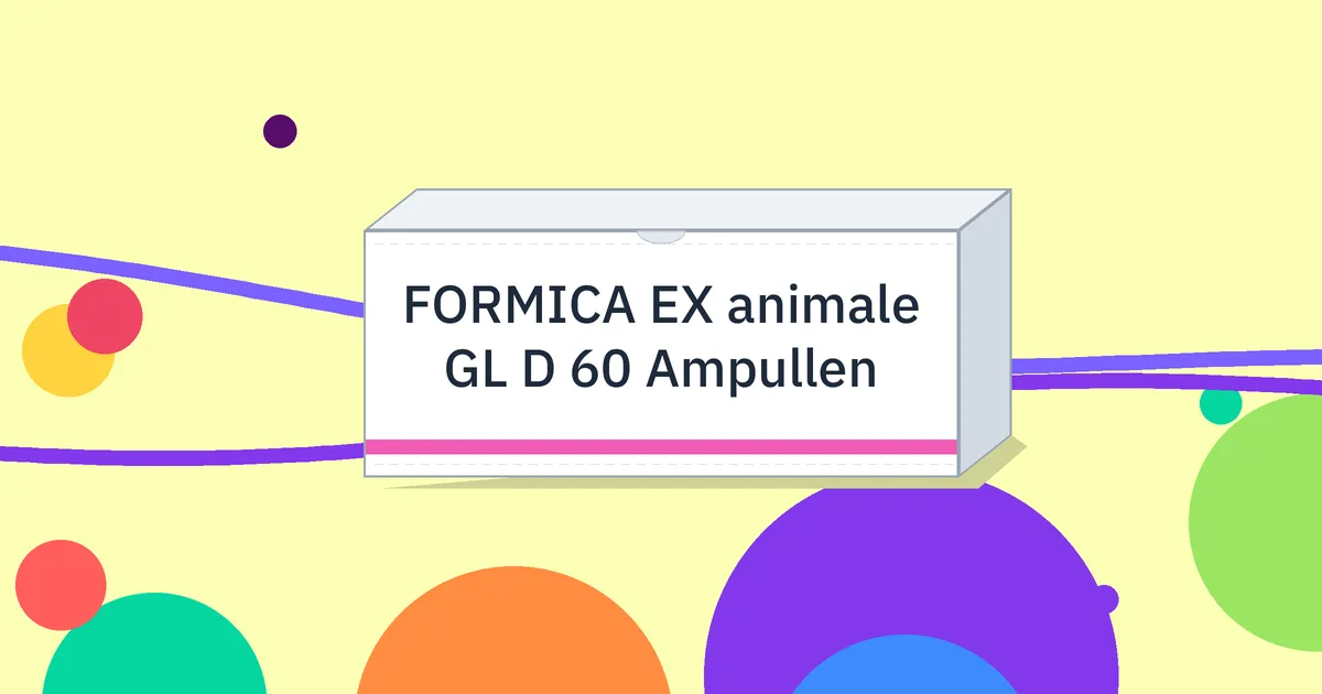 Symbolbild: Packung mit der Aufschrift FORMICA EX animale GL D 60 Ampullen (PZN 04626280) – Verfügbarkeit und Bezug in Apotheken in Frankfurt am Main