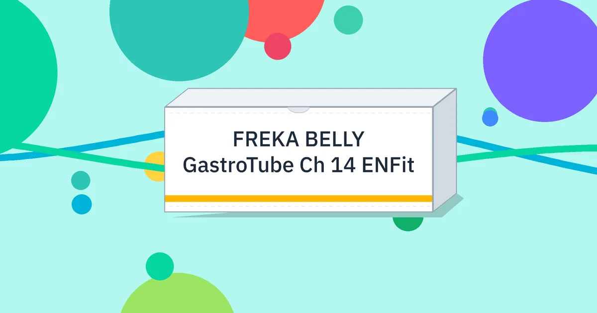 Symbolbild: Packung mit der Aufschrift FREKA BELLY GastroTube Ch 14 ENFit (PZN 19405136) – Verfügbarkeit und Bezug in Apotheken in Frankfurt am Main