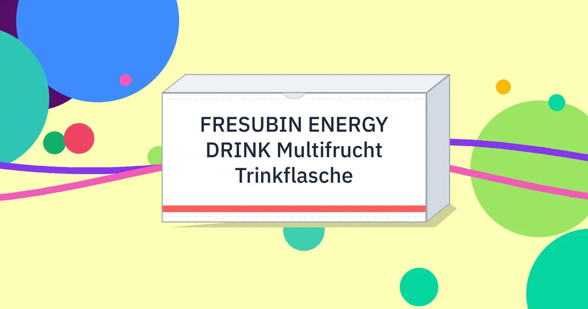 Symbolbild: Packung mit der Aufschrift FRESUBIN ENERGY DRINK Multifrucht Trinkflasche (PZN 07288062) – Verfügbarkeit und Bezug in Apotheken in Frankfurt am Main