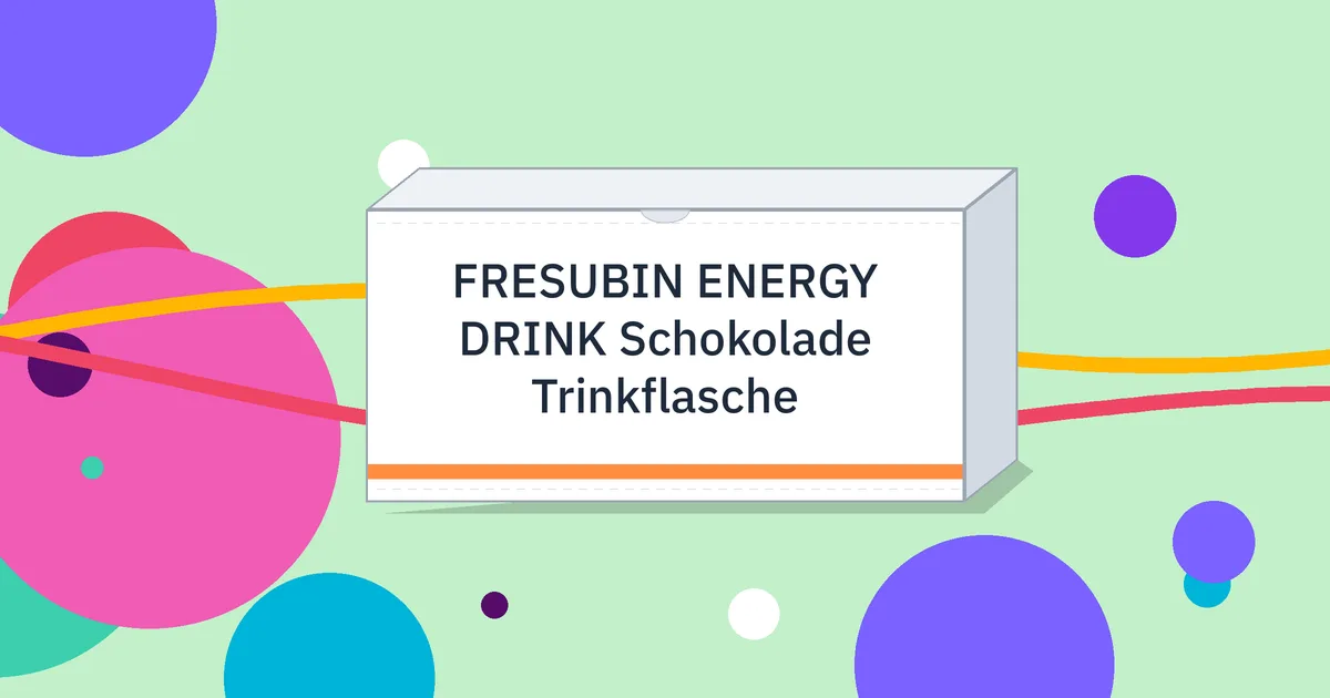 Symbolbild: Packung mit der Aufschrift FRESUBIN ENERGY DRINK Schokolade Trinkflasche (PZN 19787801) – Verfügbarkeit und Bezug in Apotheken in Frankfurt am Main