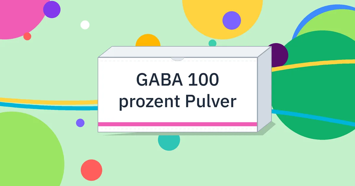Symbolbild: Packung mit der Aufschrift GABA 100 prozent Pulver (PZN 19512961) – Verfügbarkeit und Bezug in Apotheken in Frankfurt am Main