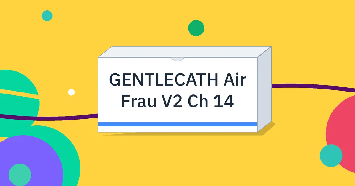 Symbolbild: Packung mit der Aufschrift GENTLECATH Air Frau V2 Ch 14 (PZN 18490499) – Verfügbarkeit und Bezug in Apotheken in Frankfurt am Main