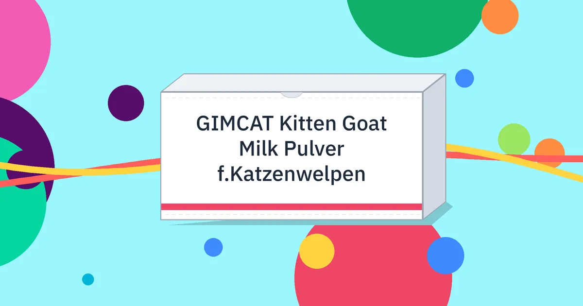 Symbolbild: Packung mit der Aufschrift GIMCAT Kitten Goat Milk Pulver f.Katzenwelpen (PZN 19747411) – Verfügbarkeit und Bezug in Apotheken in Frankfurt am Main