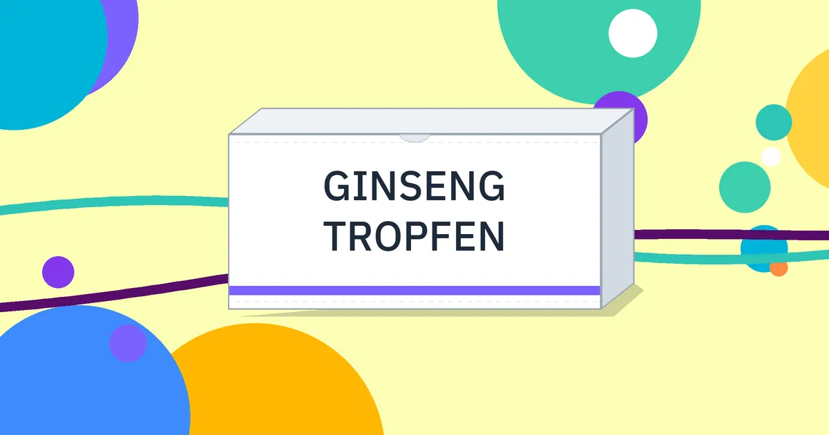Symbolbild: Packung mit der Aufschrift GINSENG TROPFEN (PZN 11052187) – Verfügbarkeit und Bezug in Apotheken in Frankfurt am Main