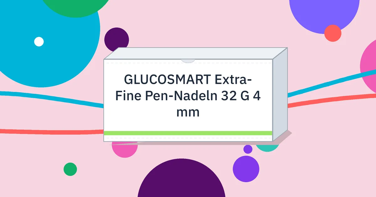 Symbolbild: Packung mit der Aufschrift GLUCOSMART Extra-Fine Pen-Nadeln 32 G 4 mm (PZN 20040740) – Verfügbarkeit und Bezug in Apotheken in Frankfurt am Main