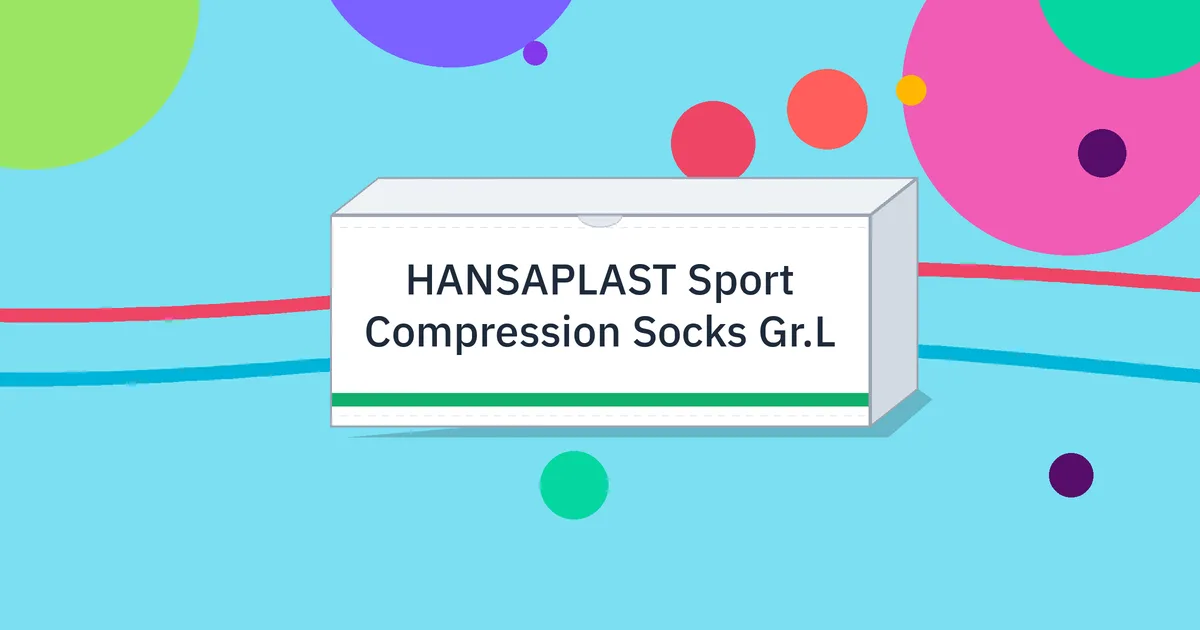 Symbolbild: Packung mit der Aufschrift HANSAPLAST Sport Compression Socks Gr.L (PZN 15822914) – Verfügbarkeit und Bezug in Apotheken in Frankfurt am Main