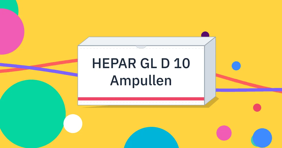 Symbolbild: Packung mit der Aufschrift HEPAR GL D 10 Ampullen (PZN 03356861) – Verfügbarkeit und Bezug in Apotheken in Frankfurt am Main