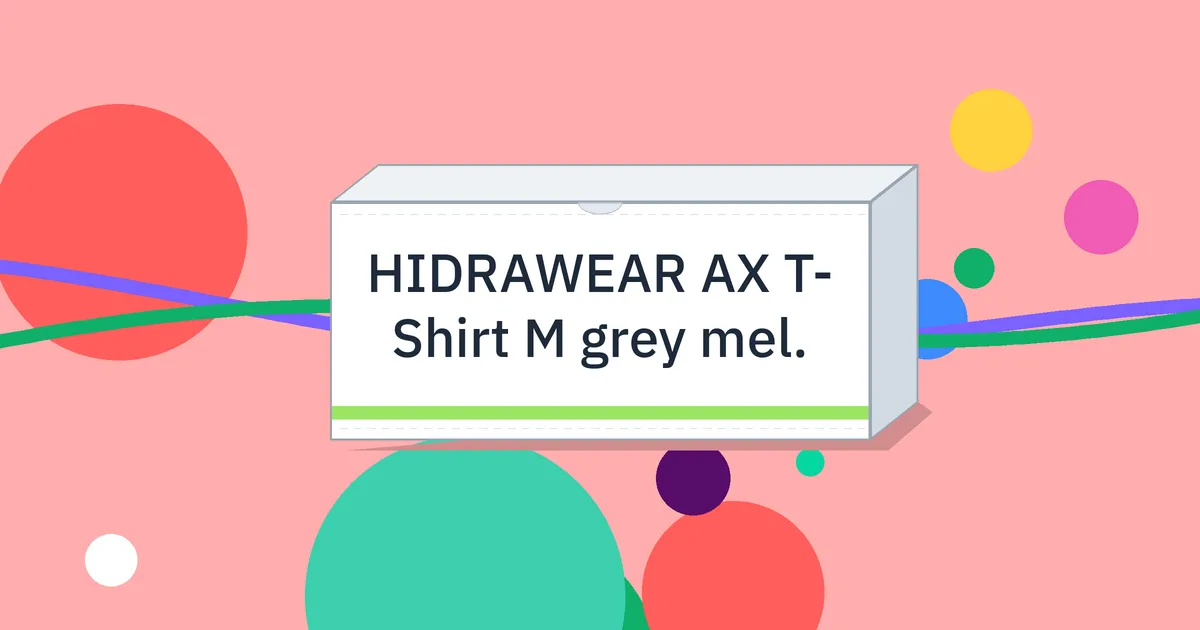 Symbolbild: Packung mit der Aufschrift HIDRAWEAR AX T-Shirt M grey mel. (PZN 17419140) – Verfügbarkeit und Bezug in Apotheken in Frankfurt am Main