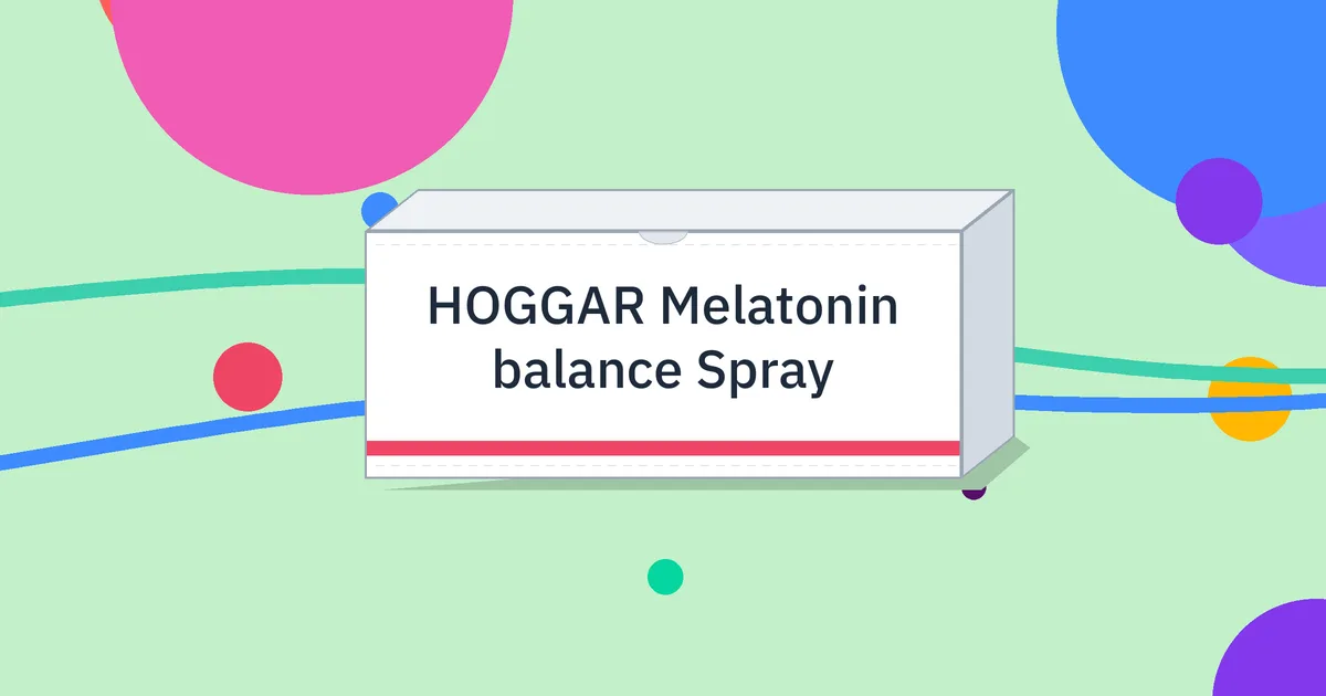Symbolbild: Packung mit der Aufschrift HOGGAR Melatonin balance Spray (PZN 17877575) – Verfügbarkeit und Bezug in Apotheken in Frankfurt am Main