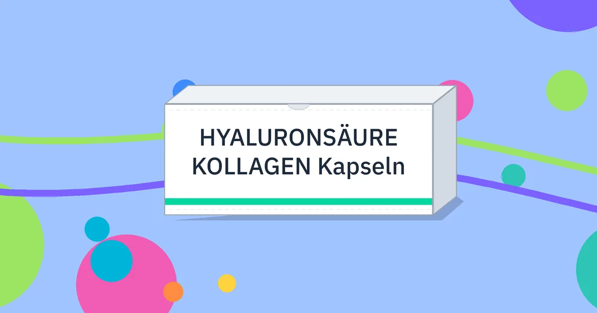 Symbolbild: Packung mit der Aufschrift HYALURONSÄURE KOLLAGEN Kapseln (PZN 09737311) – Verfügbarkeit und Bezug in Apotheken in Frankfurt am Main
