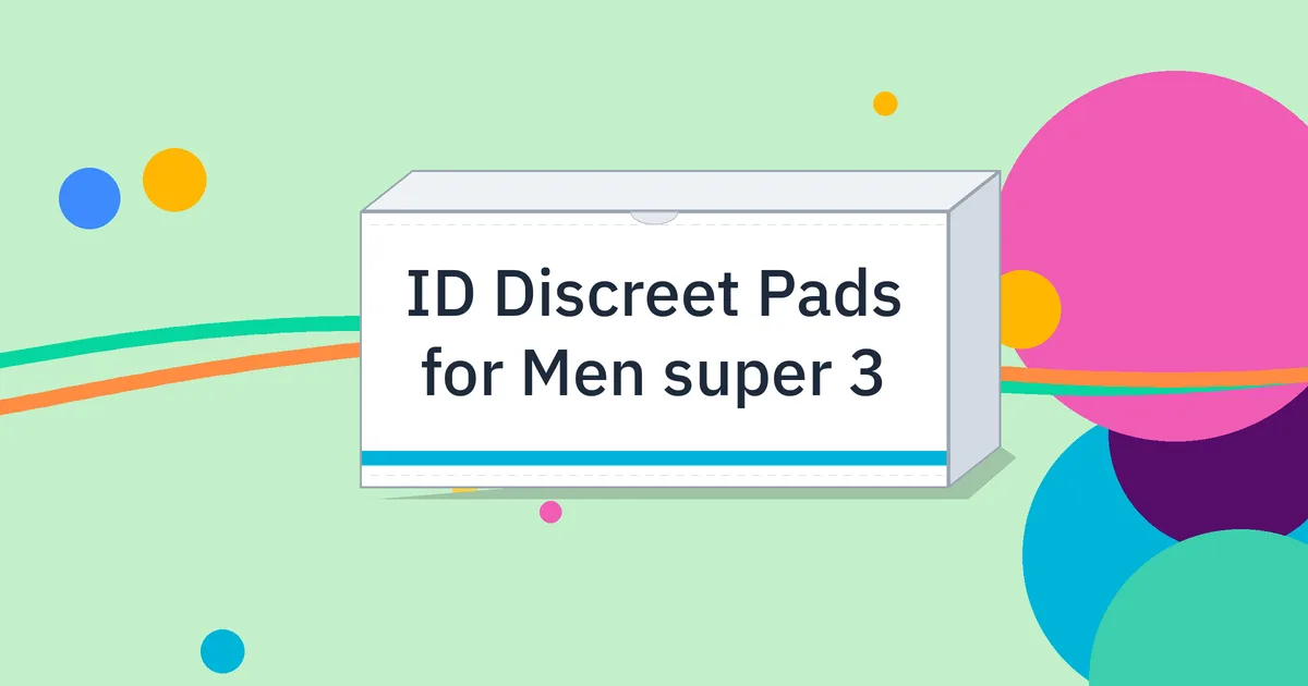 Symbolbild: Packung mit der Aufschrift ID Discreet Pads for Men super 3 (PZN 19490018) – Verfügbarkeit und Bezug in Apotheken in Frankfurt am Main