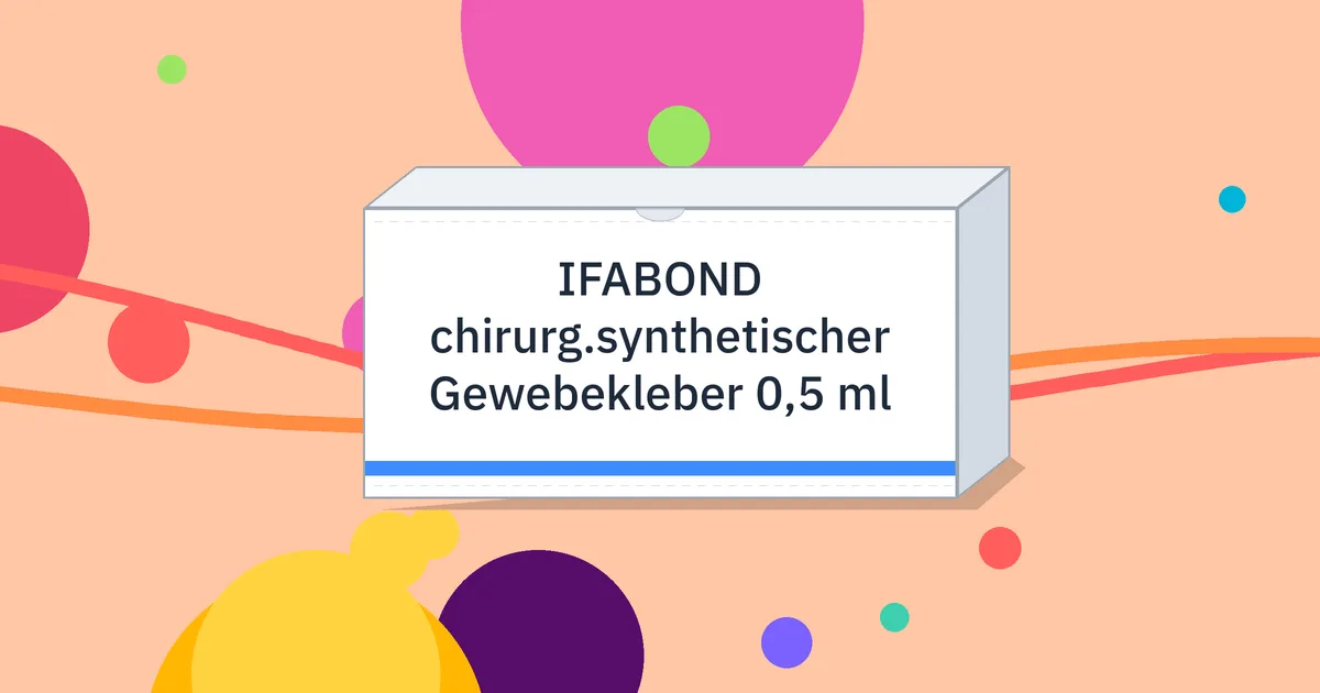 Symbolbild: Packung mit der Aufschrift IFABOND chirurg.synthetischer Gewebekleber 0,5 ml (PZN 00141568) – Verfügbarkeit und Bezug in Apotheken in Frankfurt am Main
