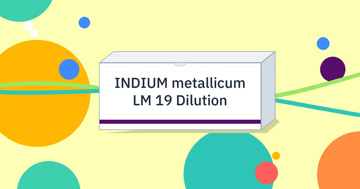 Symbolbild: Packung mit der Aufschrift INDIUM metallicum LM 19 Dilution (PZN 12912640) – Verfügbarkeit und Bezug in Apotheken in Frankfurt am Main