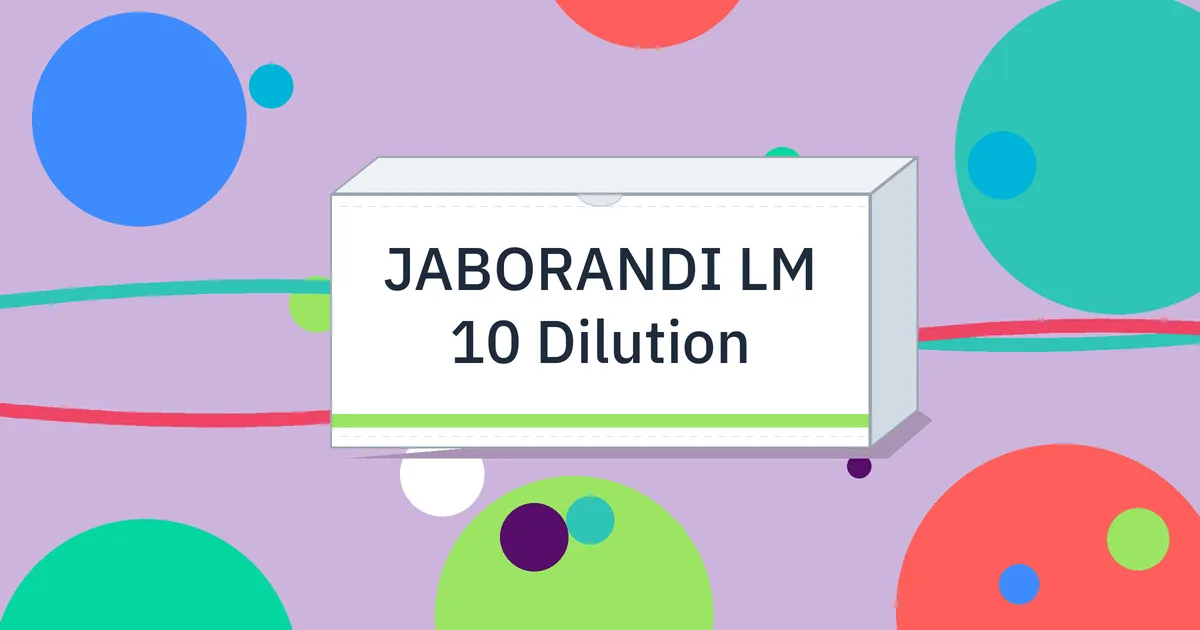 Symbolbild: Packung mit der Aufschrift JABORANDI LM 10 Dilution (PZN 12915236) – Verfügbarkeit und Bezug in Apotheken in Frankfurt am Main