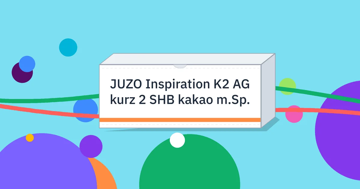 Symbolbild: Packung mit der Aufschrift JUZO Inspiration K2 AG kurz 2 SHB kakao m.Sp. (PZN 14920997) – Verfügbarkeit und Bezug in Apotheken in Frankfurt am Main