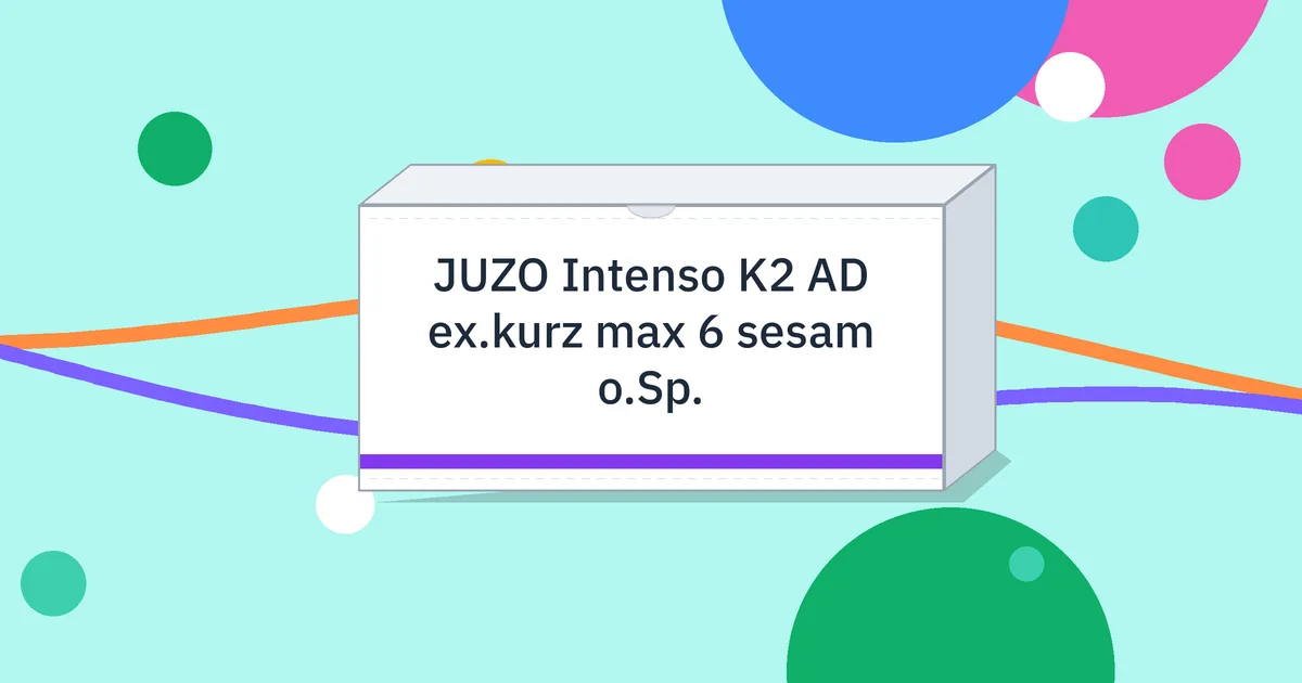 Symbolbild: Packung mit der Aufschrift JUZO Intenso K2 AD ex.kurz max 6 sesam o.Sp. (PZN 18617480) – Verfügbarkeit und Bezug in Apotheken in Frankfurt am Main