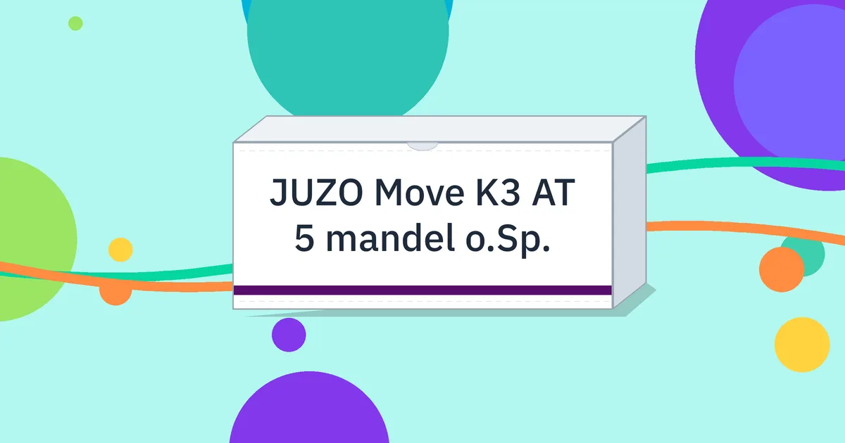 Symbolbild: Packung mit der Aufschrift JUZO Move K3 AT 5 mandel o.Sp. (PZN 20678626) – Verfügbarkeit und Bezug in Apotheken in Frankfurt am Main
