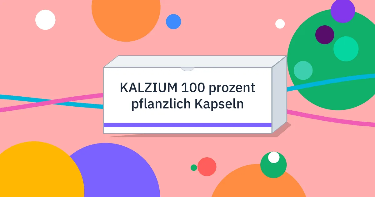 Symbolbild: Packung mit der Aufschrift KALZIUM 100 prozent pflanzlich Kapseln (PZN 08718300) – Verfügbarkeit und Bezug in Apotheken in Frankfurt am Main