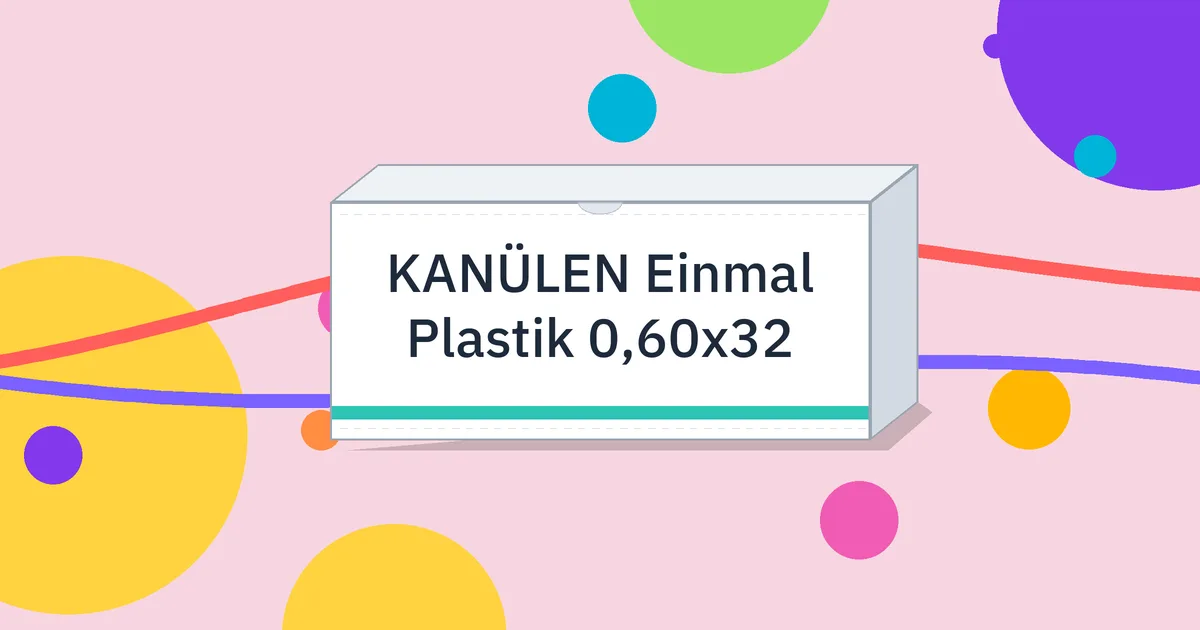 Symbolbild: Packung mit der Aufschrift KANÜLEN Einmal Plastik 0,60x32 (PZN 01964438) – Verfügbarkeit und Bezug in Apotheken in Frankfurt am Main