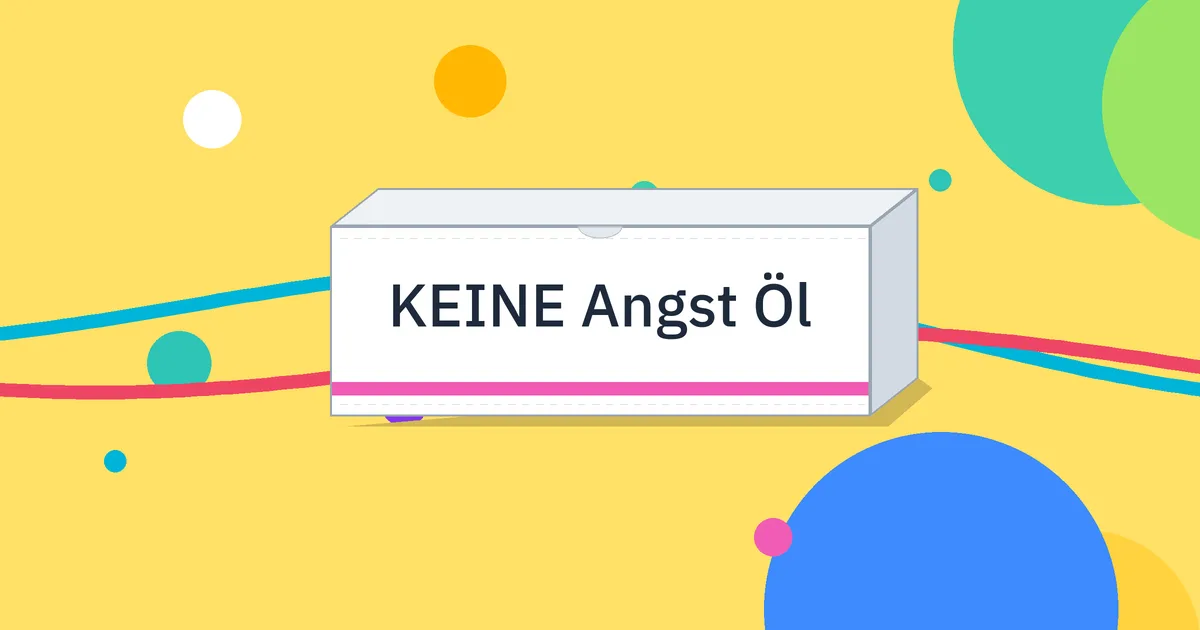 Symbolbild: Packung mit der Aufschrift KEINE Angst Öl (PZN 18756891) – Verfügbarkeit und Bezug in Apotheken in Frankfurt am Main