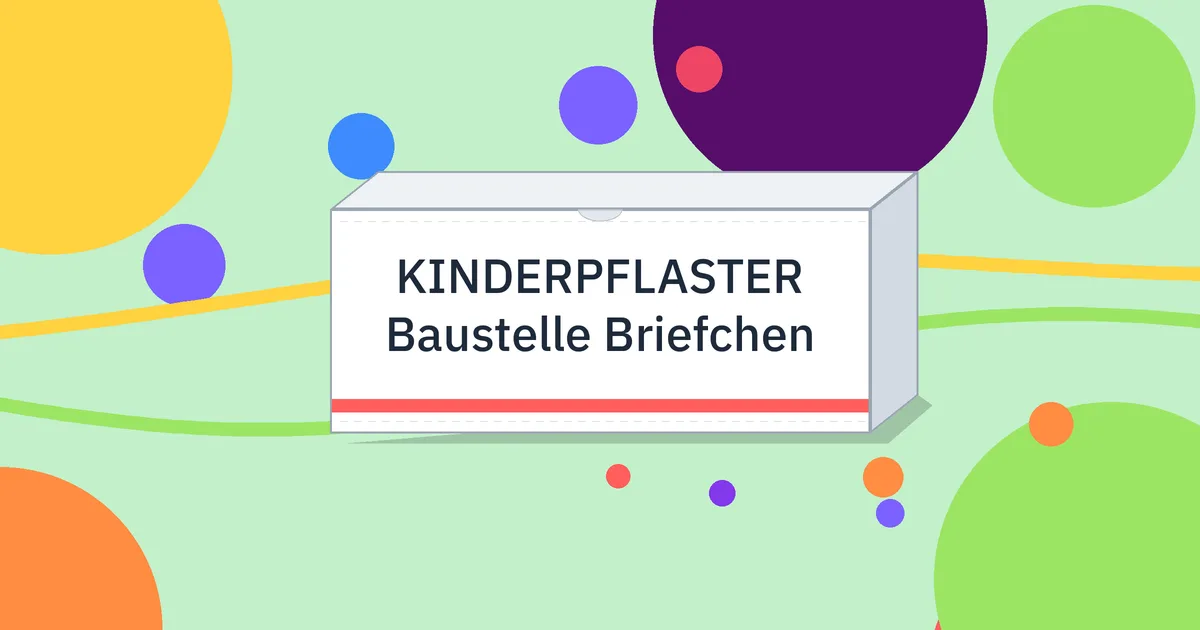 Symbolbild: Packung mit der Aufschrift KINDERPFLASTER Baustelle Briefchen (PZN 19405455) – Verfügbarkeit und Bezug in Apotheken in Frankfurt am Main