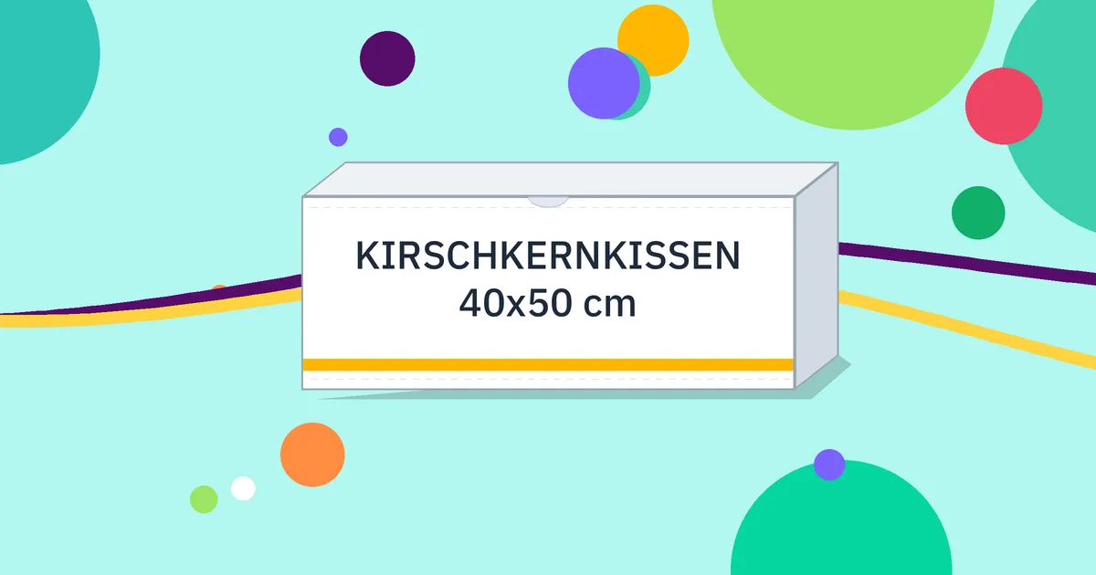 Symbolbild: Packung mit der Aufschrift KIRSCHKERNKISSEN 40x50 cm (PZN 02549687) – Verfügbarkeit und Bezug in Apotheken in Frankfurt am Main