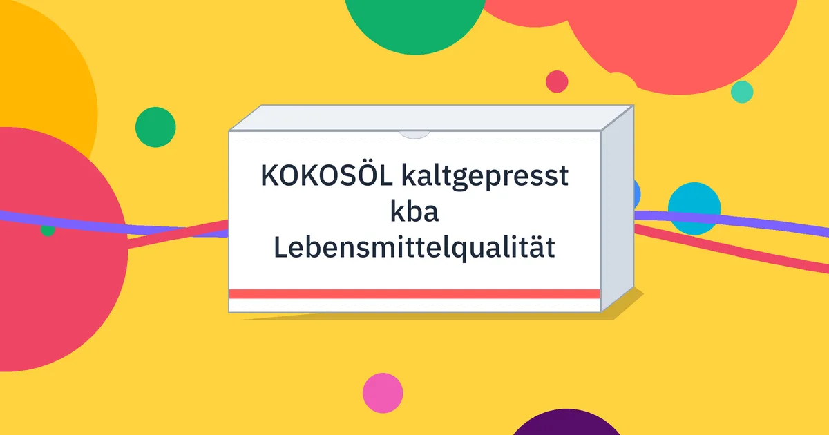 Symbolbild: Packung mit der Aufschrift KOKOSÖL kaltgepresst kba Lebensmittelqualität (PZN 10170476) – Verfügbarkeit und Bezug in Apotheken in Frankfurt am Main