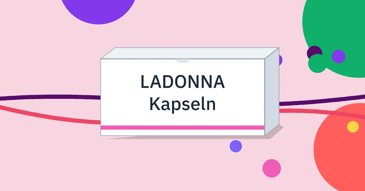 Symbolbild: Packung mit der Aufschrift LADONNA Kapseln (PZN 18458981) – Verfügbarkeit und Bezug in Apotheken in Frankfurt am Main