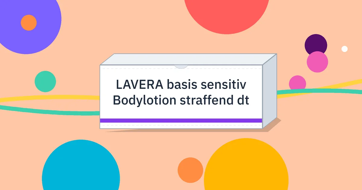 Symbolbild: Packung mit der Aufschrift LAVERA basis sensitiv Bodylotion straffend dt (PZN 16674605) – Verfügbarkeit und Bezug in Apotheken in Frankfurt am Main