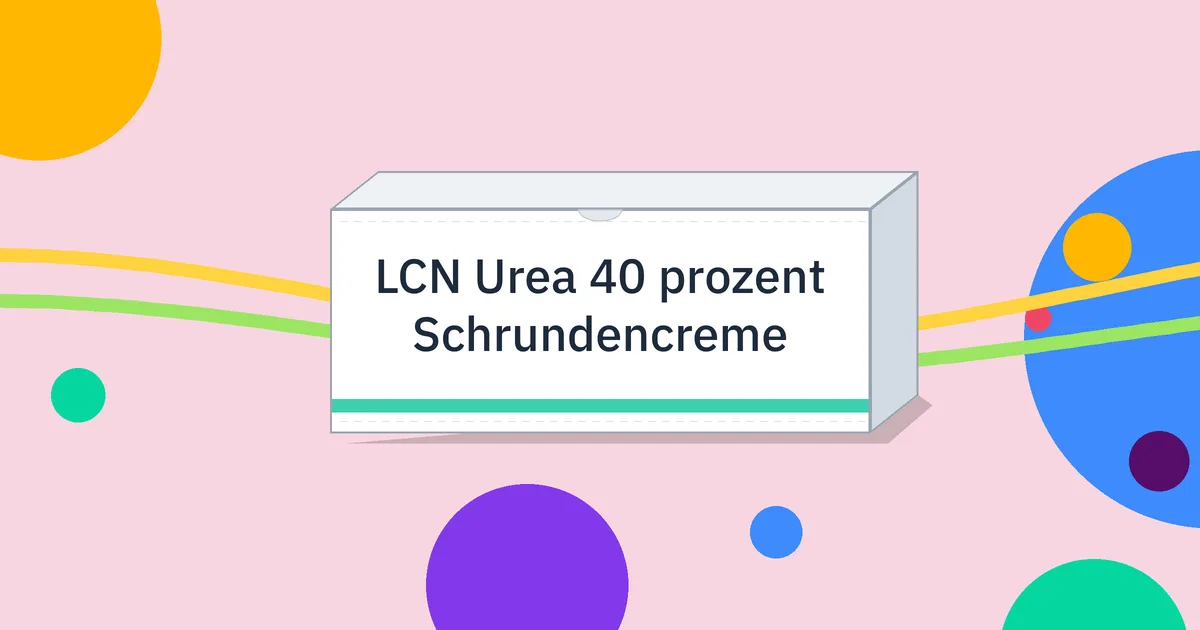 Symbolbild: Packung mit der Aufschrift LCN Urea 40 prozent Schrundencreme (PZN 19132394) – Verfügbarkeit und Bezug in Apotheken in Frankfurt am Main