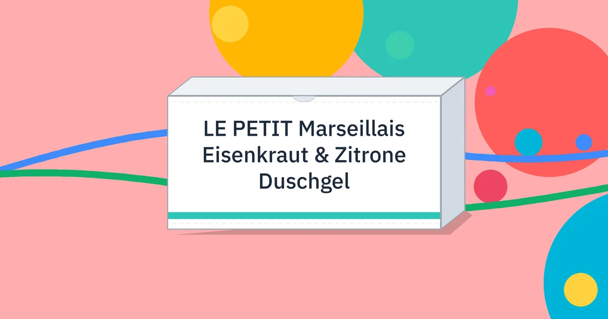 Symbolbild: Packung mit der Aufschrift LE PETIT Marseillais Eisenkraut & Zitrone Duschgel (PZN 17579843) – Verfügbarkeit und Bezug in Apotheken in Frankfurt am Main