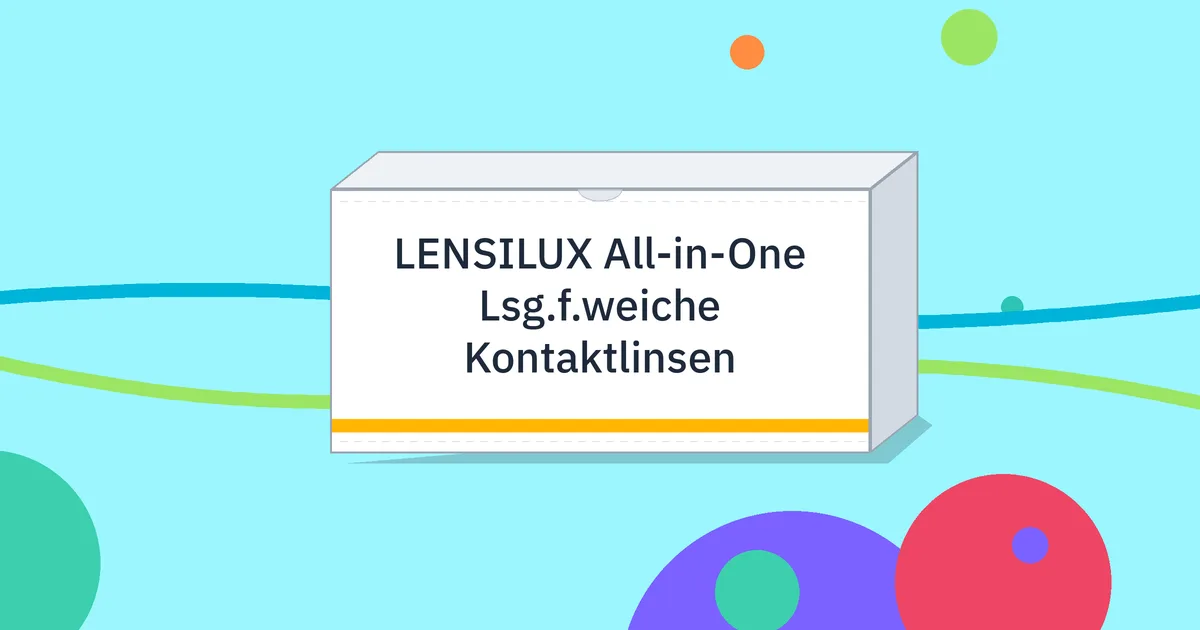 Symbolbild: Packung mit der Aufschrift LENSILUX All-in-One Lsg.f.weiche Kontaktlinsen (PZN 05977018) – Verfügbarkeit und Bezug in Apotheken in Frankfurt am Main