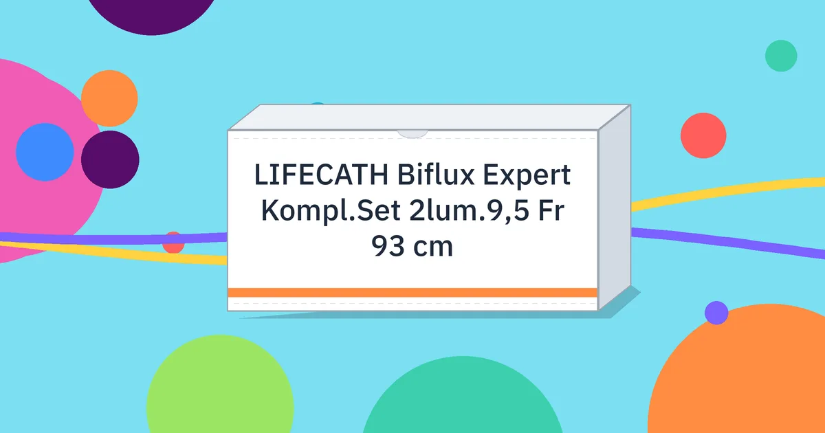 Symbolbild: Packung mit der Aufschrift LIFECATH Biflux Expert Kompl.Set 2lum.9,5 Fr 93 cm (PZN 16506109) – Verfügbarkeit und Bezug in Apotheken in Frankfurt am Main
