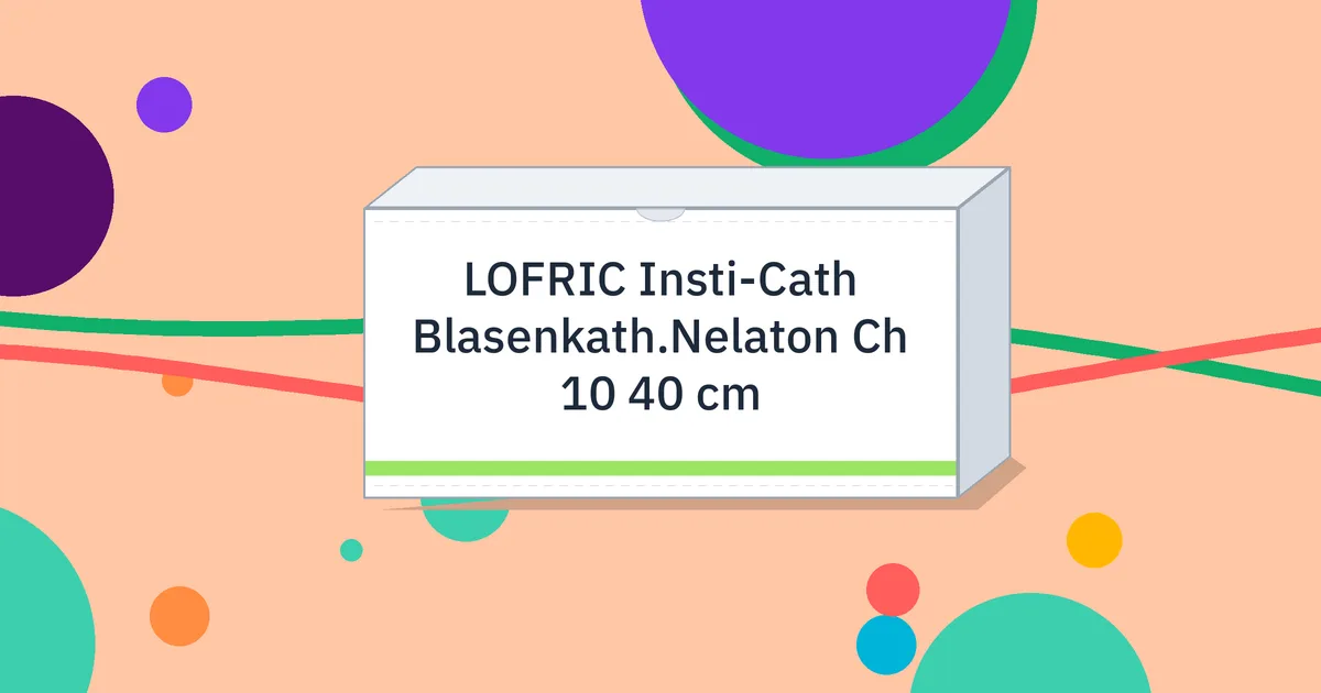 Symbolbild: Packung mit der Aufschrift LOFRIC Insti-Cath Blasenkath.Nelaton Ch 10 40 cm (PZN 16671570) – Verfügbarkeit und Bezug in Apotheken in Frankfurt am Main