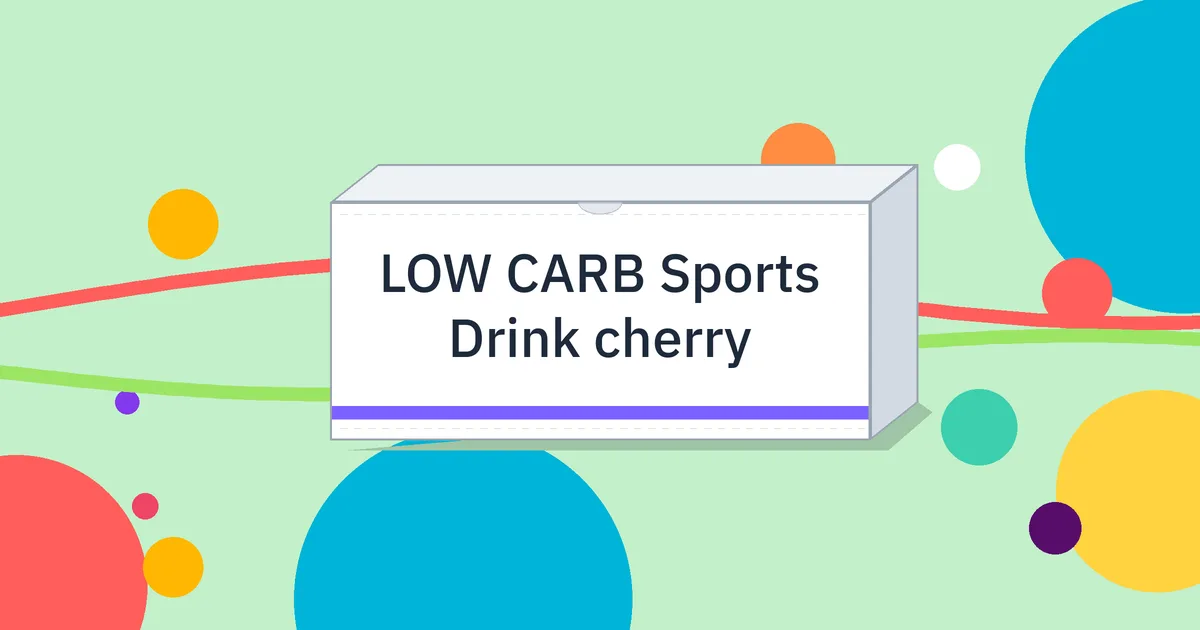 Symbolbild: Packung mit der Aufschrift LOW CARB Sports Drink cherry (PZN 13579496) – Verfügbarkeit und Bezug in Apotheken in Frankfurt am Main