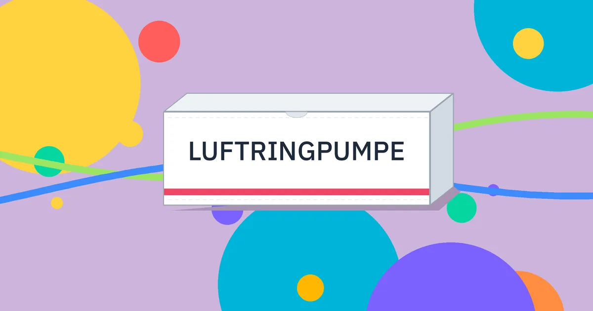 Symbolbild: Packung mit der Aufschrift LUFTRINGPUMPE (PZN 03854903) – Verfügbarkeit und Bezug in Apotheken in Frankfurt am Main