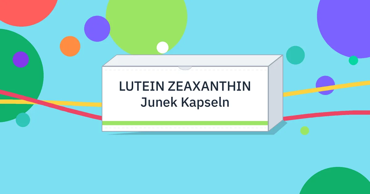 Symbolbild: Packung mit der Aufschrift LUTEIN ZEAXANTHIN Junek Kapseln (PZN 00137851) – Verfügbarkeit und Bezug in Apotheken in Frankfurt am Main