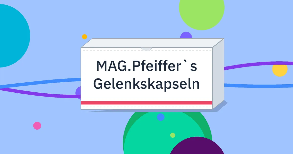 Symbolbild: Packung mit der Aufschrift MAG.Pfeiffer`s Gelenkskapseln (PZN 17522435) – Verfügbarkeit und Bezug in Apotheken in Frankfurt am Main